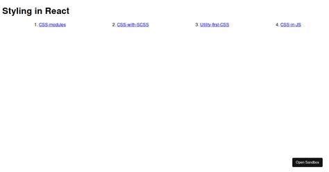 Css Architectures Workshop V1 Codesandbox