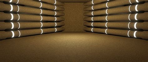 초현대적 디스토피아 차고 지하 격납고 복도 장면 다크 그레이 추상 배경 그래픽 디자인 3d 일러스트 레이 션을위한 제품을위한