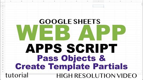 Template Partials Passing Objects Google Apps Script Web App
