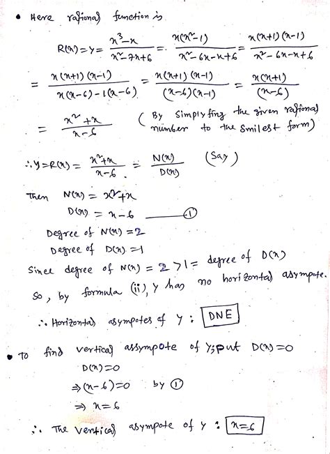 Solved Find The Horizontal And Vertical Asymptotes Of The Curve You Course Hero