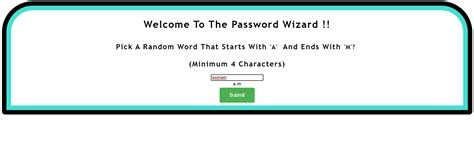 User Guided Password Maker Devpost