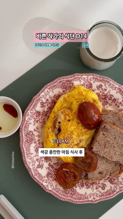 작가의 사생활 시즌5 바쁜 작가의 식단 D14 토달볶커피아몬드우유참치샐러드포케프로틴쿠키냉동밥140724