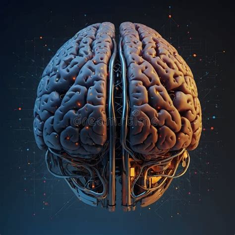 Futuristic Human Brain Vector With Neural Networks And Artificial