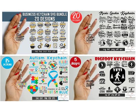 Keychain Svg Mega Bundle Designs Etsy