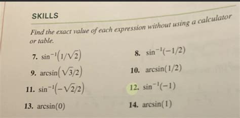 Solved Find The Exact Value Of Each Expression Without Using Chegg