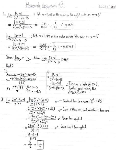 Homework Assignment 3 Calc1000a I Hm Ls X F Et X 5