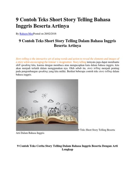 Detail Contoh Story Telling Koleksi Nomer 11