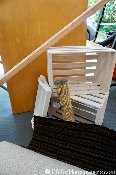 How To Build A Modern Cat Condo With Wood Crates 4 Steps With