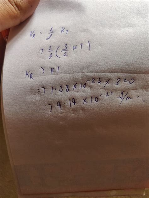 The Kinetic Energy Of Rotation Of Diatomic Gas 27° C Will Be K 1 38