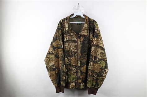 Cabelas × Vintage Vintage 90s Cabelas Fleece Camouflage Full Zip Bomber
