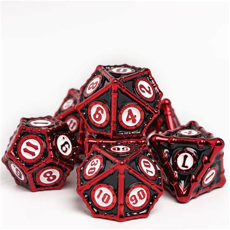 Udixi Juego De Dados De Metal Dnd Juego De 7 Dados De Metal Para