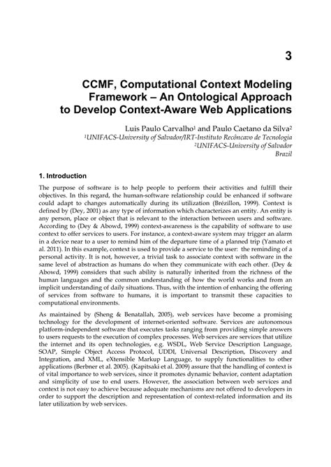 Pdf Ccmf Computational Context Modeling Framework An Ontological Approach To Develop