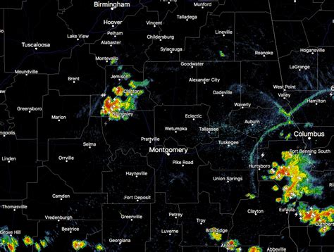 A Few Stronger Thunderstorms Over The Southern Half Of Central Alabama