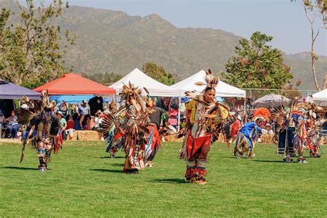 Powwow Men S Competitive Dancing Native Americans Dressed In F Photograph By Hanna Tor Fine