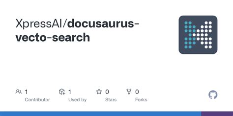 Github Xpressaidocusaurus Vecto Search