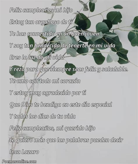 5 Mejores Poemas De Una Madre A Su Hijo En Su Cumpleaños Poemas Online