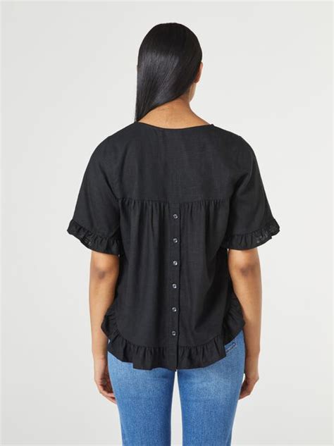 Ivy V Neck Ruffle Top Jeanswest