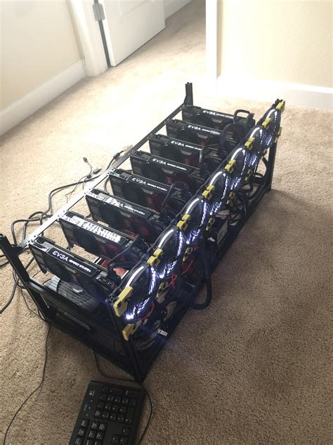 my first mining rig 8 gpu 1070 ti earning me currently ~ 40 day for a