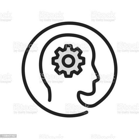 Human Brain Setting Icon High Quality Coloured Vector Illustration