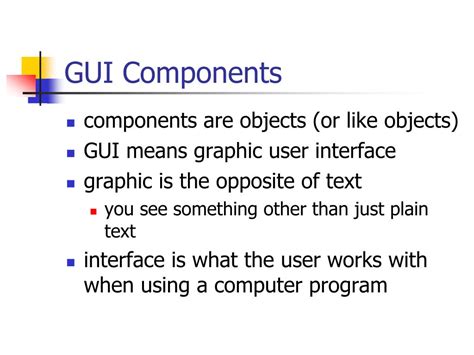 Ppt Java Applets Gui Components Events Etc Powerpoint