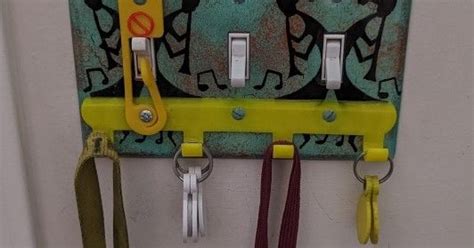 Triple Light Switch Key Hook By Foden Download Free Stl Model