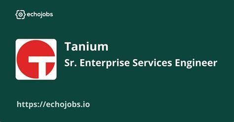 tanium is hiring sr enterprise services engineer usd 95k 285k [bash powershell python api