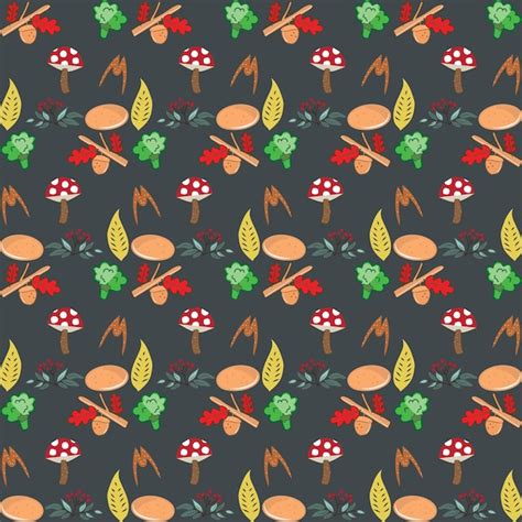 Premium Vector Autumn Pattern Vector Seamless Background With Fall Leaves