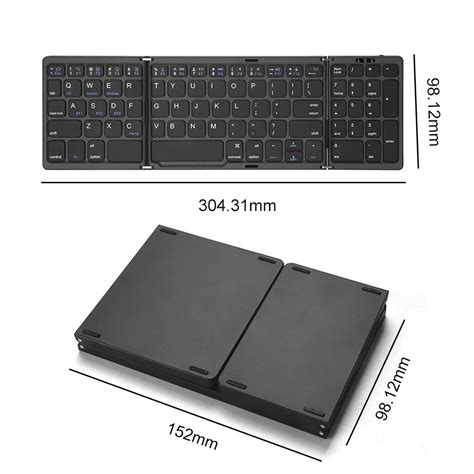 Wireless Folding Keyboard Bluetooth Compatible Keyboard 81 Keys