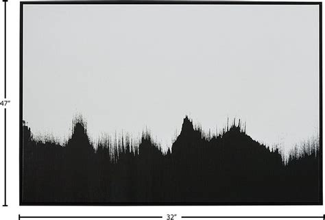 Abstract Black And White Tree Line Wall Art Print