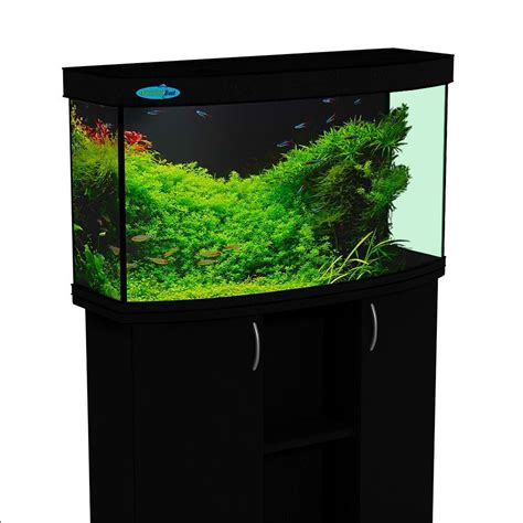 Аквариум 190 л Панорамный AquariumBest с тумбой цвет Черный 92х47х57 ...