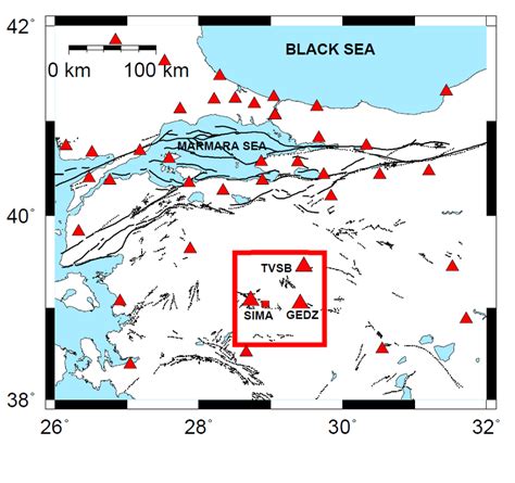 Distribution Of Seismic Stations Located In The Study Region Şekil 3