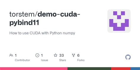 Github Torstemdemo Cuda Pybind11 How To Use Cuda With Python Numpy