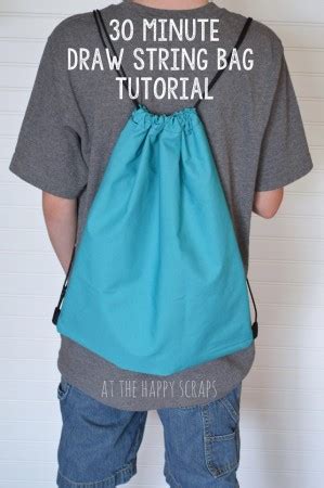 30 Minute Draw String Bag Tutorial The Happy Scraps
