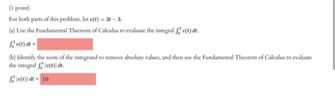 Solved For Both Parts Of This Problem Let V T 3t3 A Chegg Com