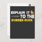 Rubber Duck Debugging Coder Software Engineering Postcard Zazzle