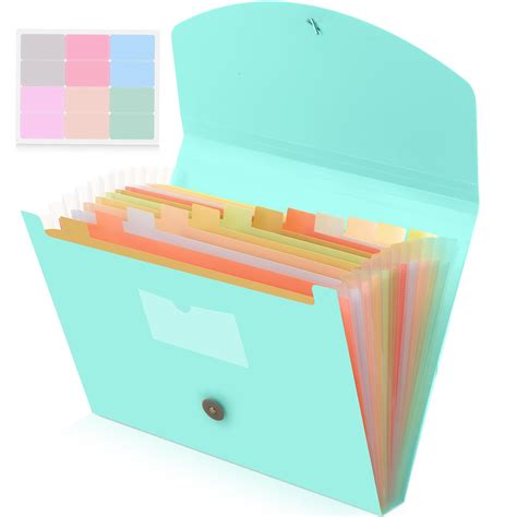 Expanding File Folder 13 Pockets File Organizer With Labels A4 Letter