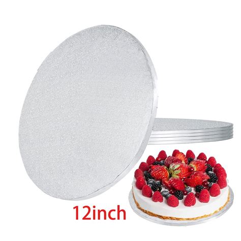 케이크 보드 원형 케이크 보드 케이크 베이스 재사용 가능한 케이크 소스 케이크 및 케이크 운송용 30cm 12 인치