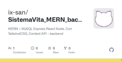 Github Ix Sansistemavitamernbackend Mern Mysql Express React Node Con Tailwindcss