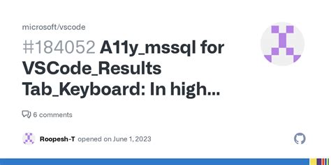 A11y Mssql For VSCode Results Tab Keyboard In High Contrast Mode