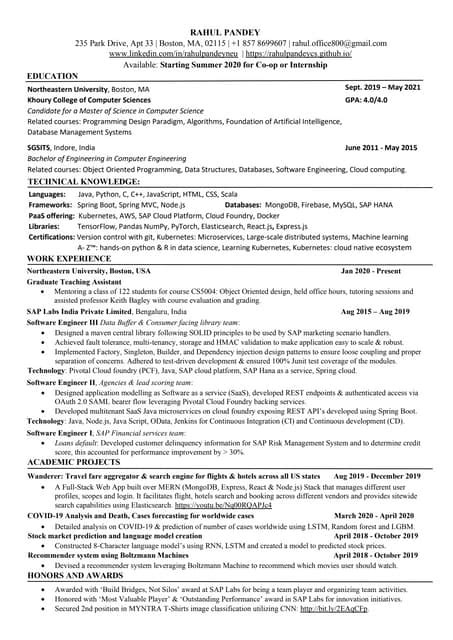 Rahul Pandey 4 Years Experienced Full Stack Pdf