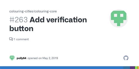Add Verification Button · Issue 263 · Colouring Citiescolouring Core