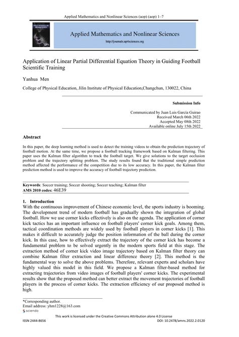 Pdf Application Of Linear Partial Differential Equation Theory In