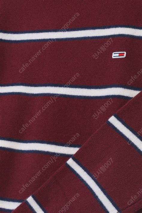 타미 진스 울 스트라이프 크루넥 스웨터 자주색 새제품 티셔츠캐쥬얼의류 중고나라
