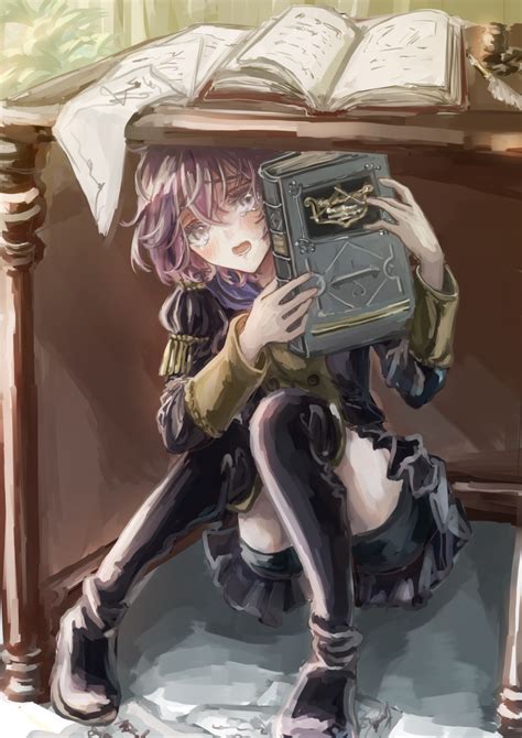 Safebooru 1girl Bernadetta Von Varley Bike Shorts Blush Book Boots
