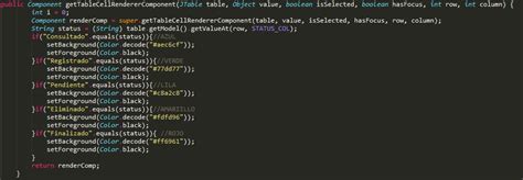 Cambiarle Color A Las Filas De Un Jtable En Java