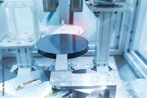 Silicon Wafers And Microcircuits With Automation System Control Application On Automate Robot