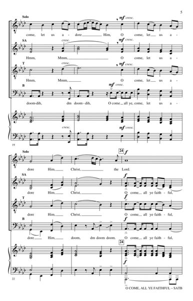O Come All Ye Faithful Arr Jacob Narverud By Pentatonix 4 Part