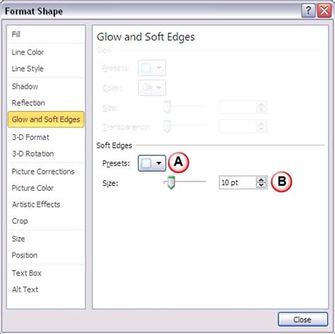 Advanced Soft Edge Options In PowerPoint 2010 For Windows