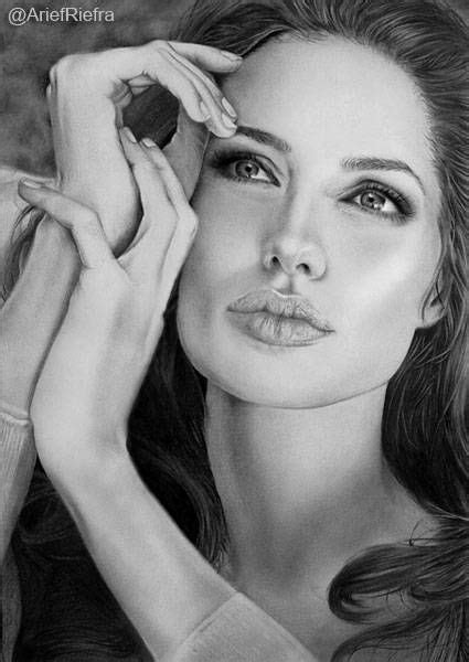 Angelina Jolie Graphite 1 By Art15 On DeviantArt Portrait