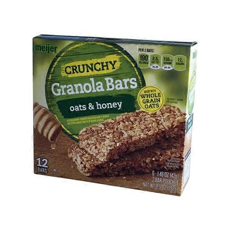 Meijer Oats And Honey Crunchy Granola Bars 89 Oz Delivery Or Pickup